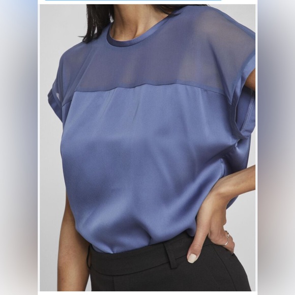 Zara | Tops | Zara Blue Top | Poshmark
